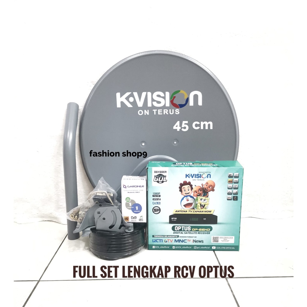 Jual Parabola Mini 45 cm Full Set Kvision Lengkap Receiver Optus ...