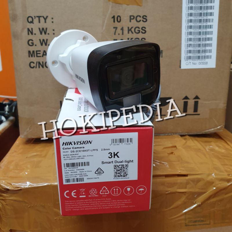 Jual KAMERA CCTV OUTDOOR 5MP AUDIO COLORVU HIKVISION 2CE16KOT LPFS CCTV OUTDOOR 5MP 3K HIKVISION ...