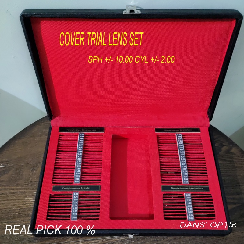 Jual COVER Trial Lens Set Alat Priksa Mata Manual kartu Jaeger Snellen ...