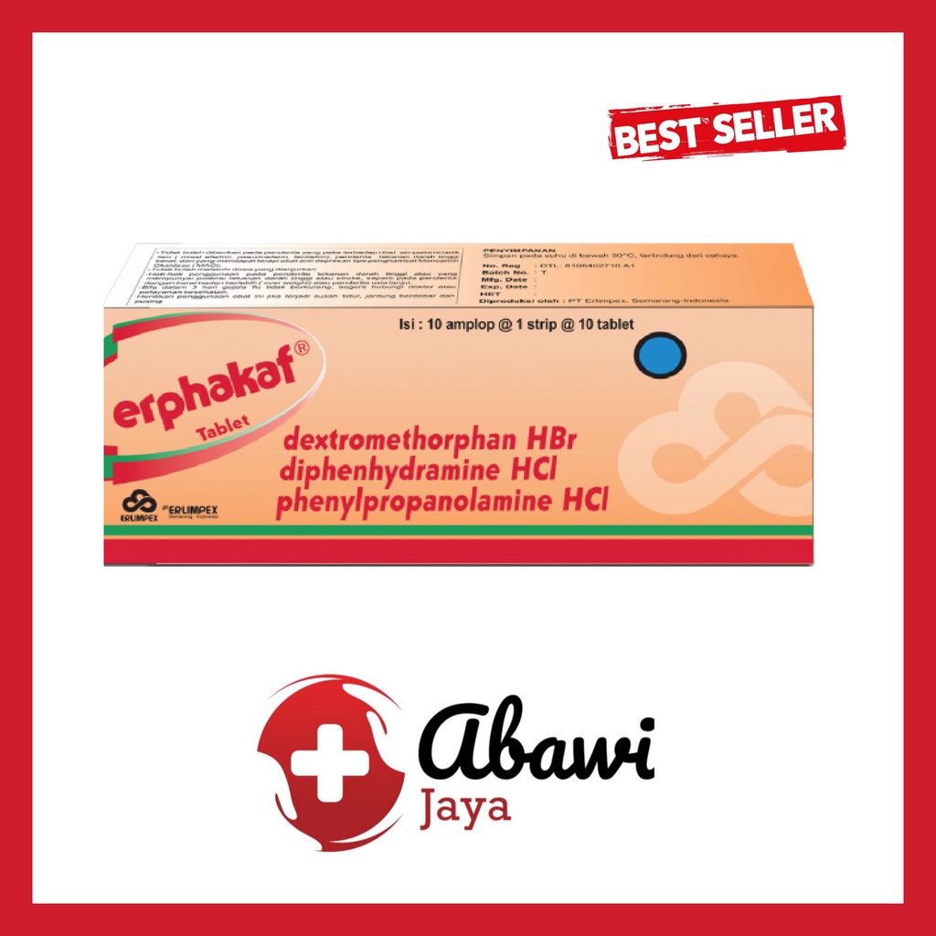 Jual [AB] Erphakaf Tablet PER STRIP / OBAT BATUK PILEK | Shopee Indonesia