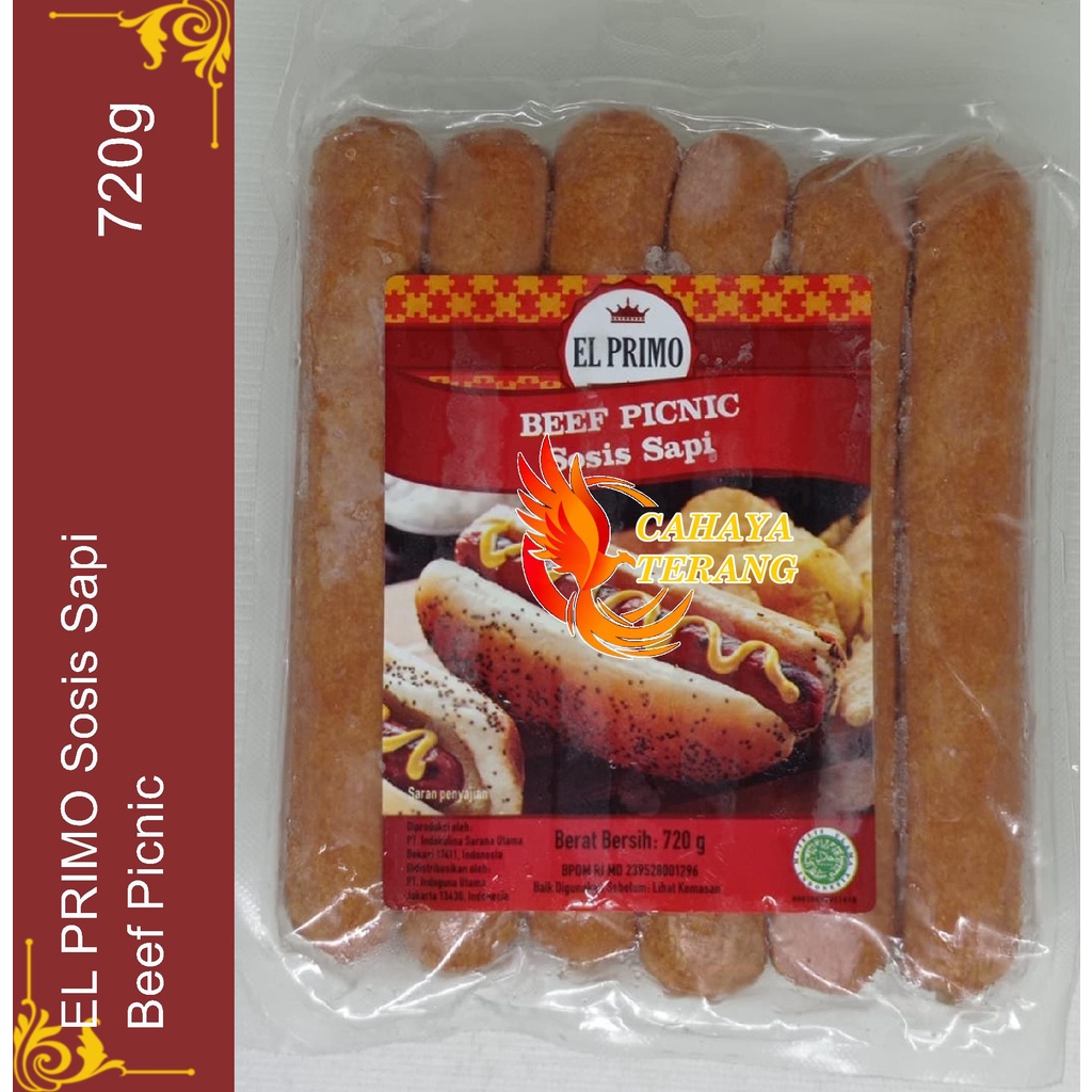 Jual Elprimo Sosis Sapi 720gr / Elprimo Beef Sausage Beef Picnic ...