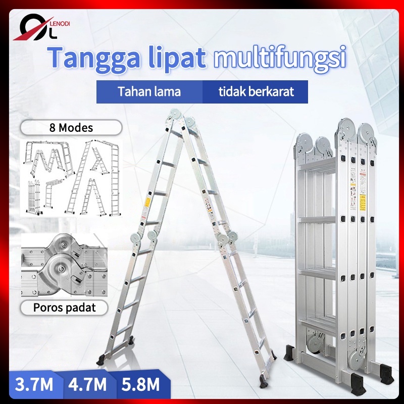 Jual Tangga Lipat 5.8 Meter Paduan Aluminium Teleskopik Tangga ...