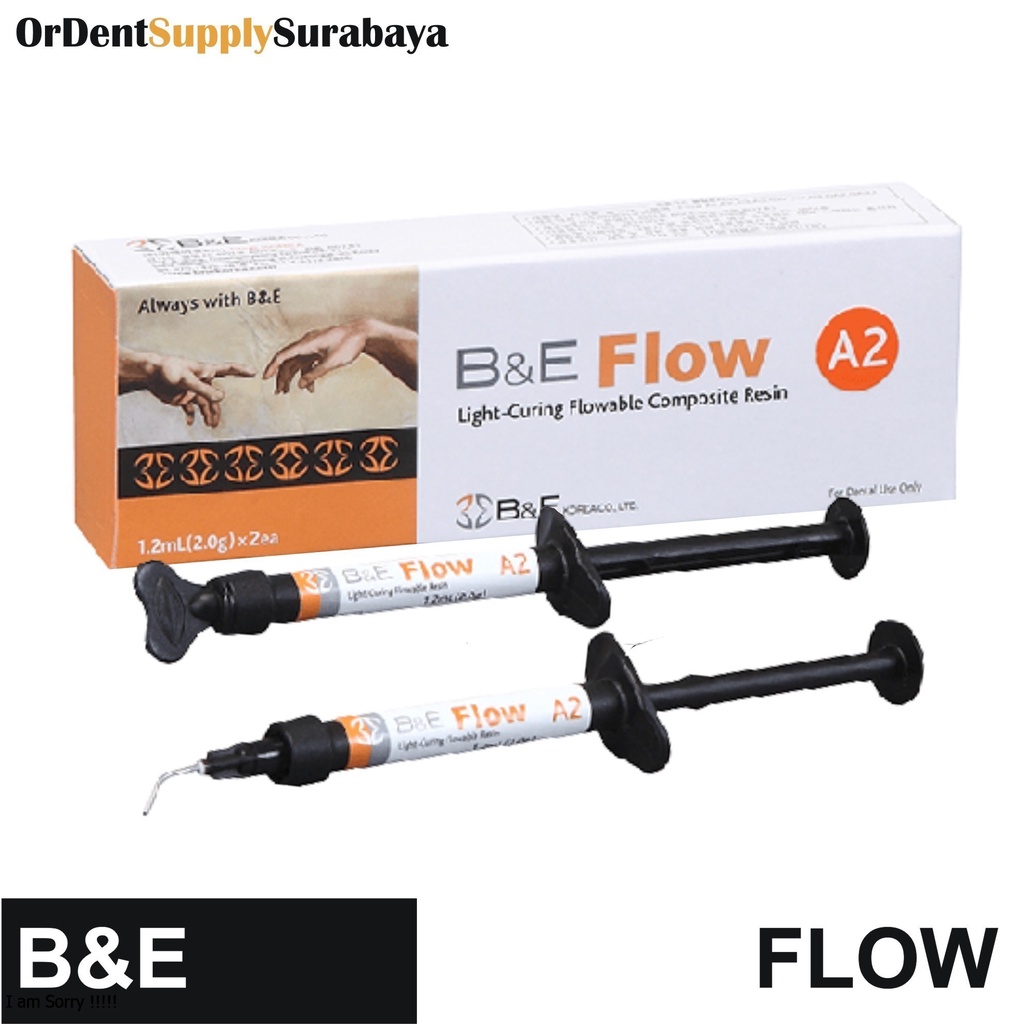Jual B&E Light Curing Composite Flowable A3 & A2 / Dental Composite ...