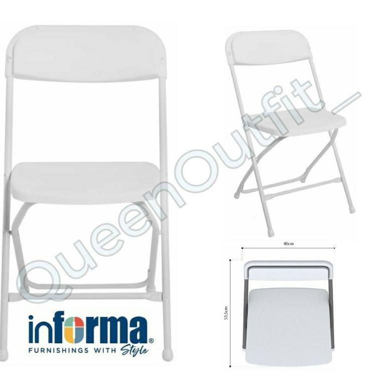 Jual INFORMA Kursi lipat Putih Besi Kantor Salon pernikahan Studio Cafe ...