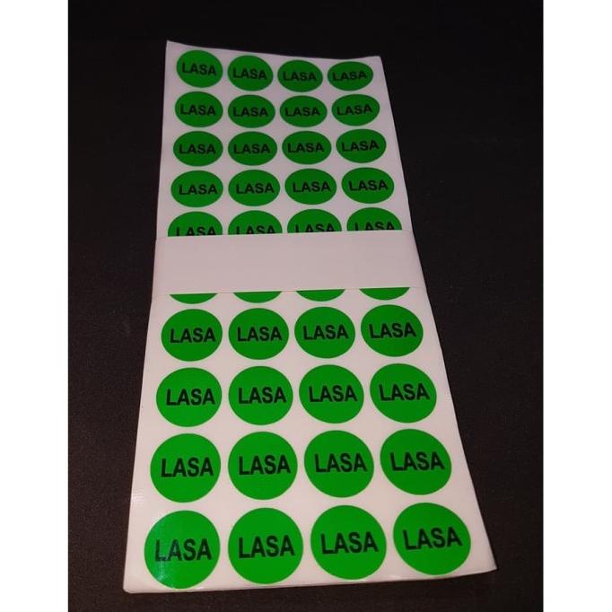 Jual STIKER LASA BULAT WARNA HIJAU IDENTITAS OBAT Diameter 20 mm ...