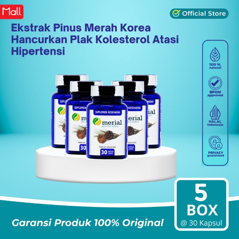 Jual Merial Red Pine Korea - 30 Kapsul / Hancurkan Plak Kolesterol ...