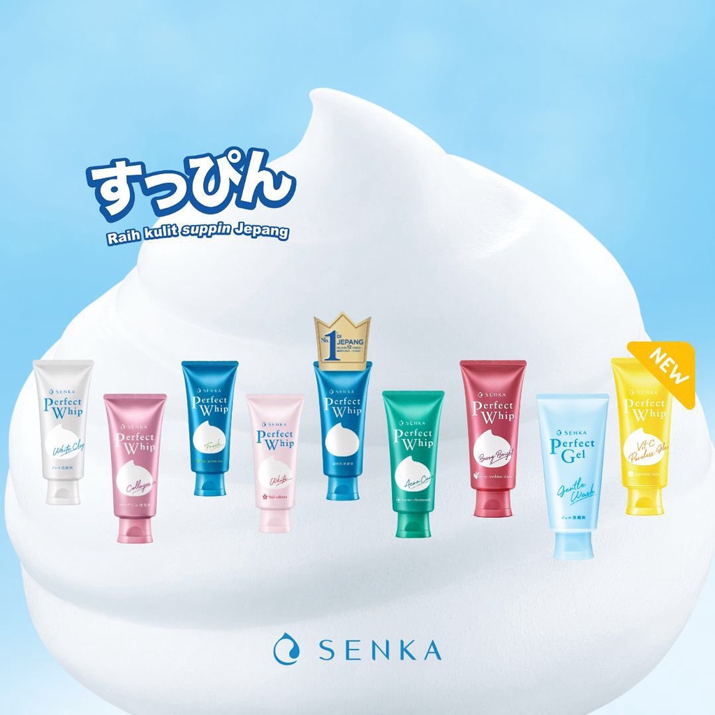 Jual SENKA 50gr & 100gr & 120gr Perfect Whip | White Clay | Vibrant ...