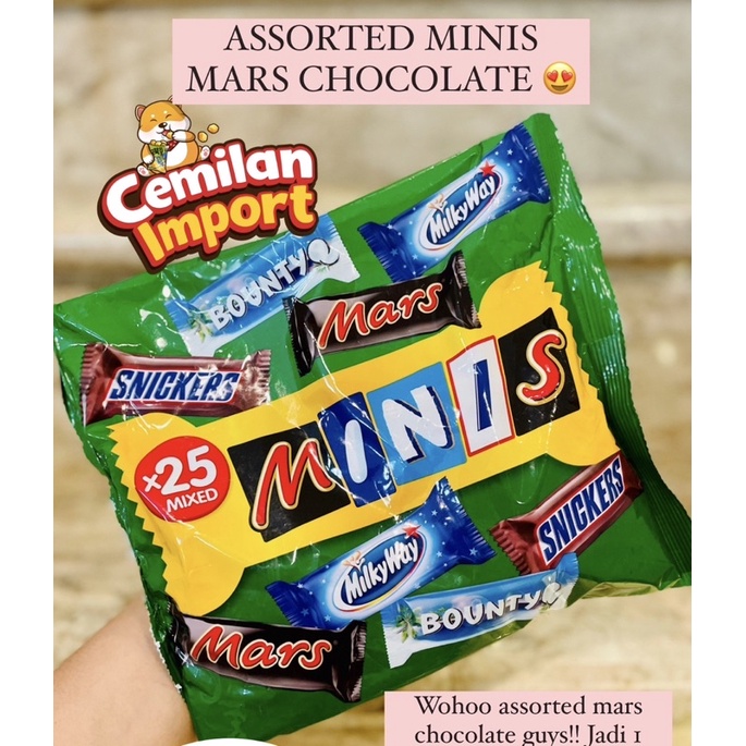 Jual Assorted Minis Chocolate mars snickers bounty milkyway | Shopee ...