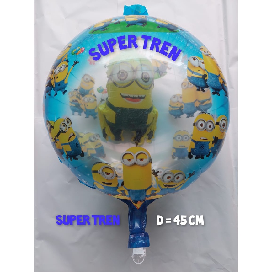 Jual Balon Minion Balon Bulat isi karakter Minion diameter 45cm ...