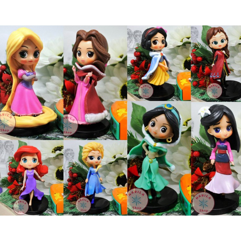 Jual Action Figure Disney Princess Mainan Topper kue Elsa Anna Ariel ...