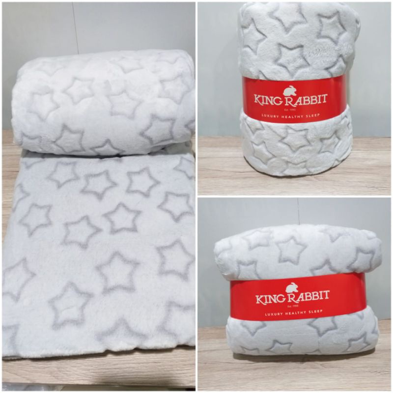 Jual King Rabbit Thermal Blanket Selimut Fleece 150 x200 cm | Shopee ...