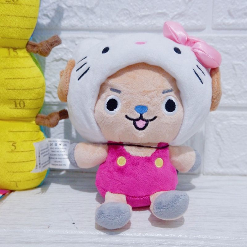 Jual Boneka anime onepiece one piece chopper x hello kitty ori | Shopee ...