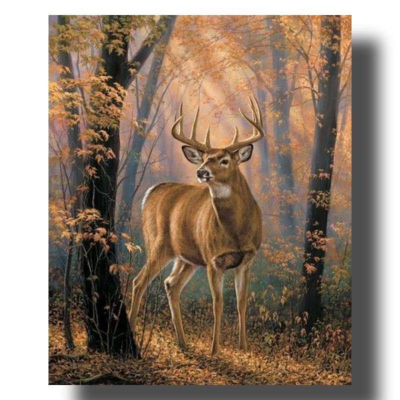 Jual lukisan kanvas rusa uk 100*120cm | Shopee Indonesia