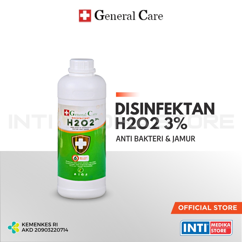 Jual GENERAL CARE - Disinfektan H2O2 3% 1 Liter Anti Bakteri & Jamur ...