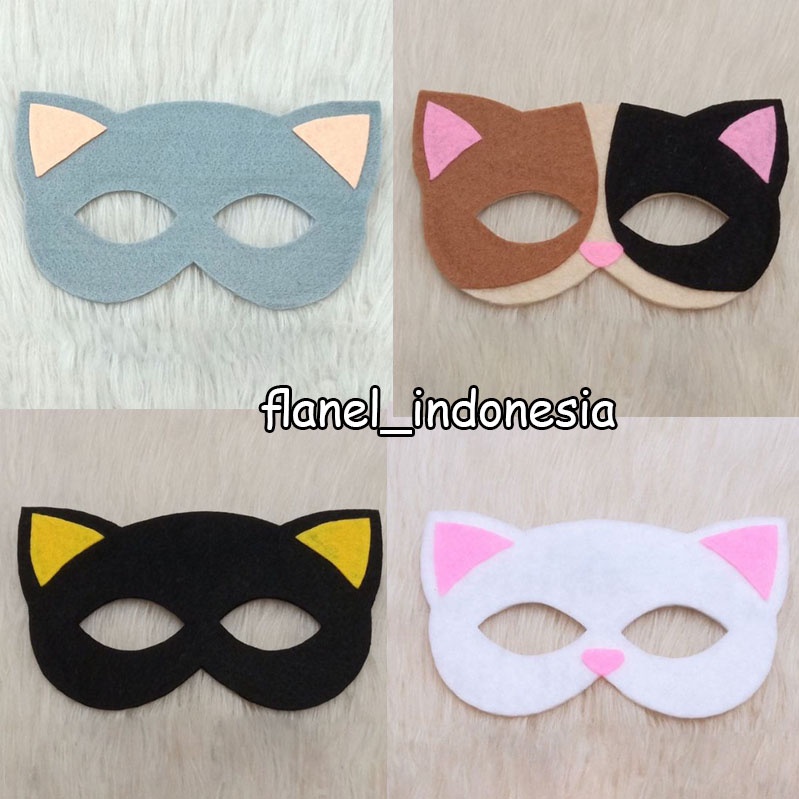 Jual Topeng Hewan Kucing Flanel Premium Topeng Binatang Peliharaan ...