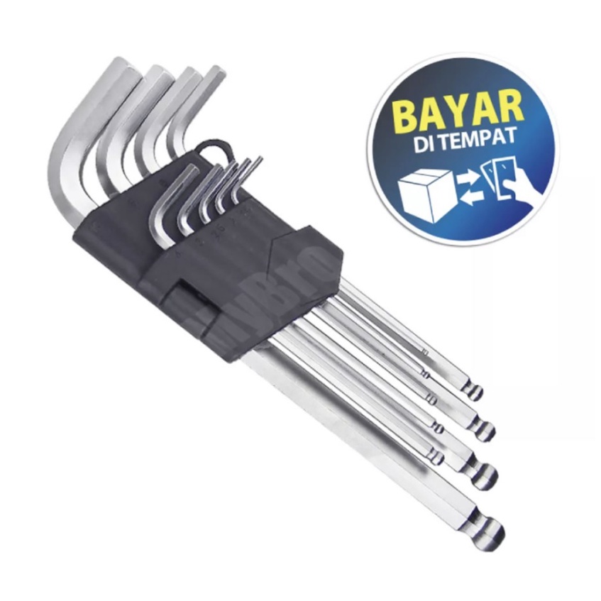Jual Kunci L Set 9 Pcs Ball Point - Spot 9pcs Hex Key | Shopee Indonesia
