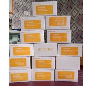Jual benang bedah catgut chromic 4/0+needle | Shopee Indonesia