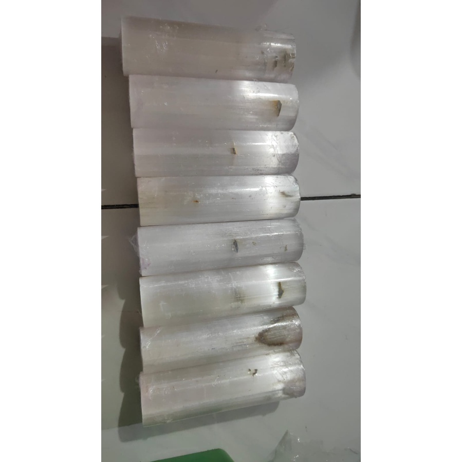 Jual Tower Cylinder Natural Selenite Cat Eye With Inclusion 15 cm ...