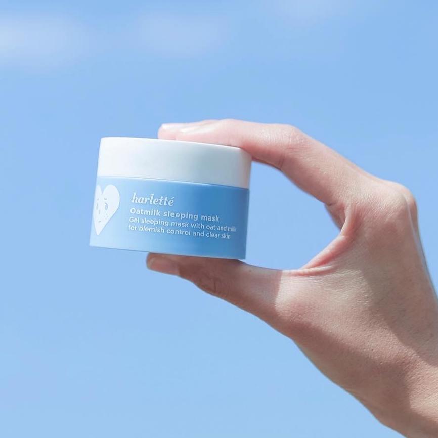 Jual SALE!!Harlette Oatmilk Sleeping Mask | Acne Prone, Dry ...