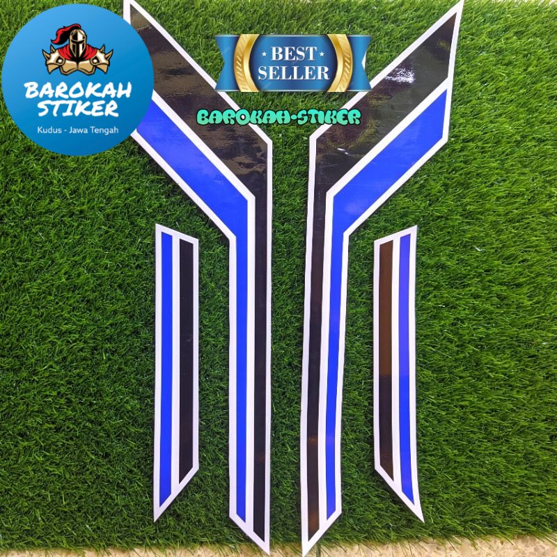 Jual Striping Stiker Polet list motor Honda CB GL100 GL 100 K5 K5 Biru ...