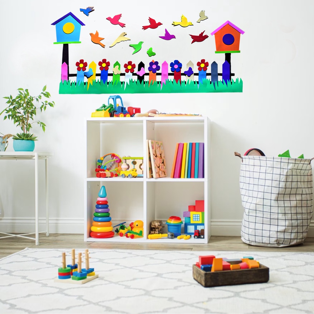 Jual 1 set (120 cm x 50 cm) Hiasan Dinding Spon Jendela Pagar Bunga ...