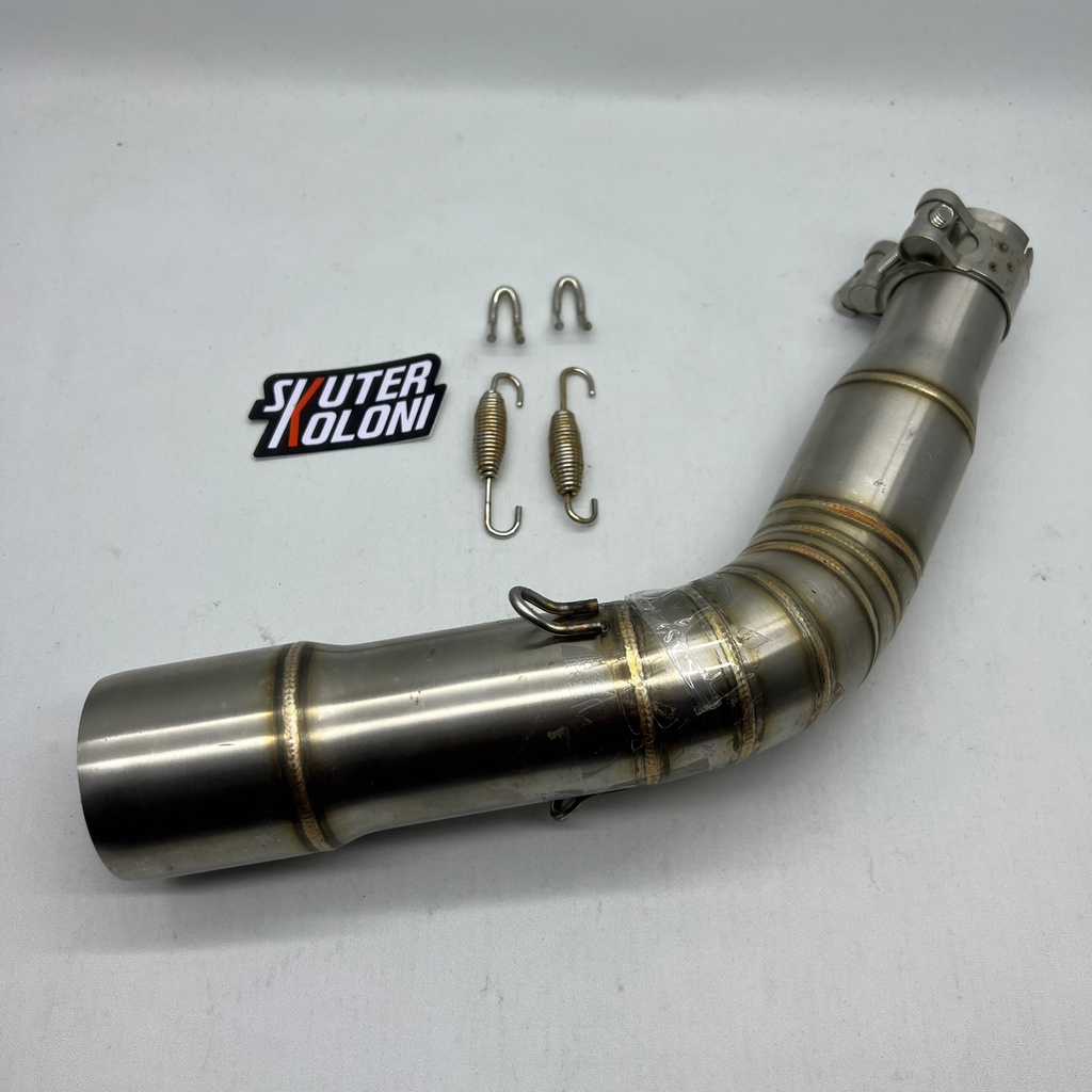 Jual Stainless Exhaust Pipe Knalpot Pipa Vespa GTS GTV 250 300 2v 3v ...