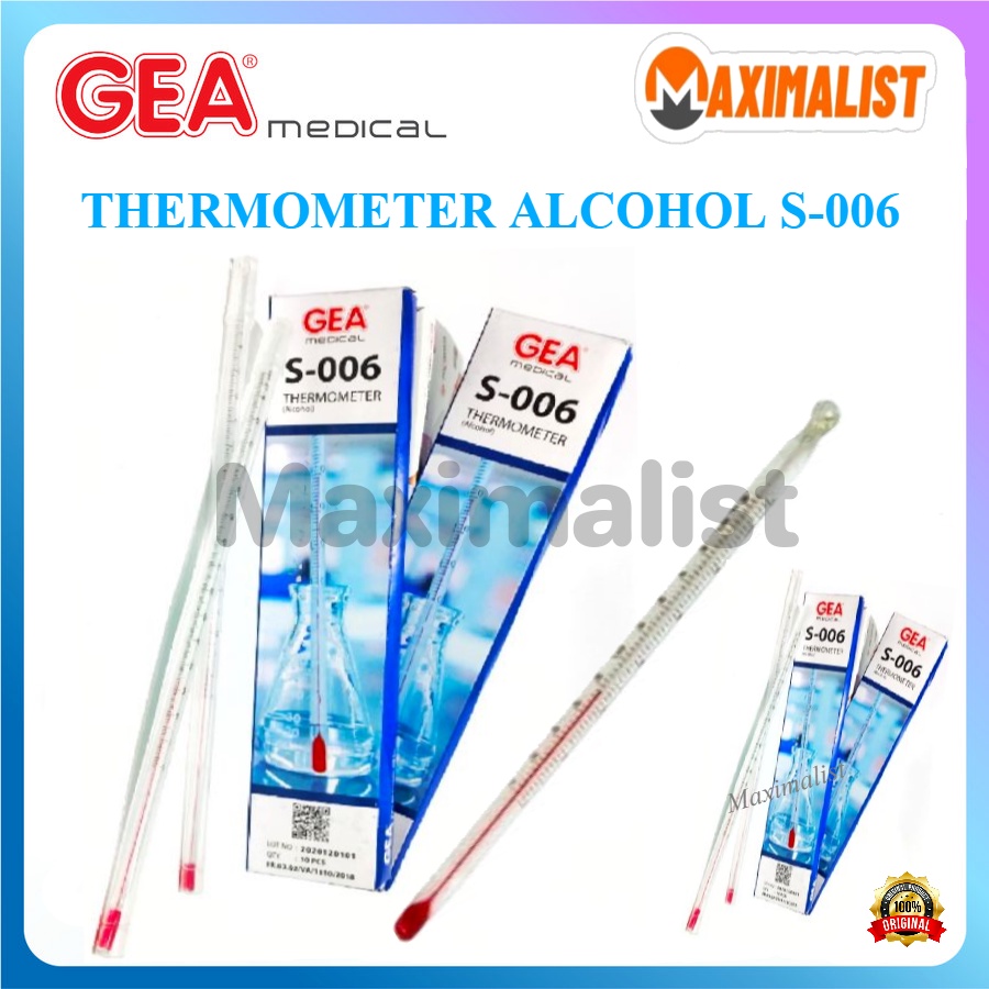 Jual Thermometer Kaca Glass Air Laboratorium Kimia Alat Praktikum ...