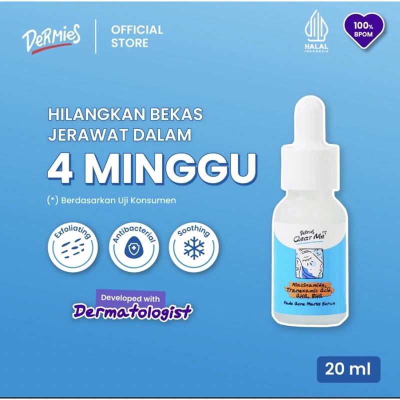 Jual Dermies Clearme Face Acne Marks Serum 20ml | Shopee Indonesia