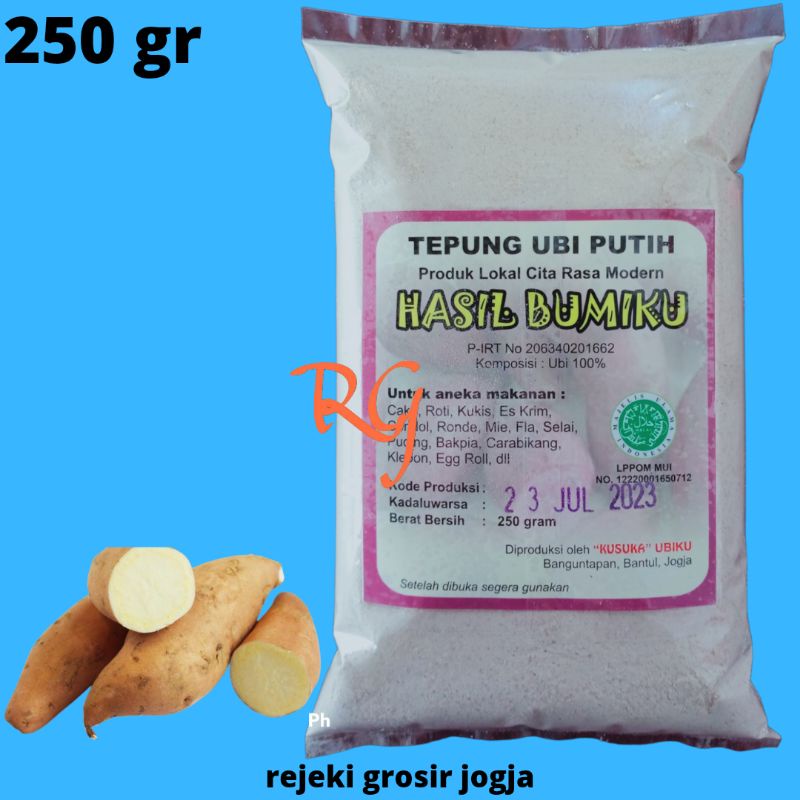 Jual TEPUNG UBI PUTIH Organik kemasan 250 gram/Tepung UMBI Putih 250 ...