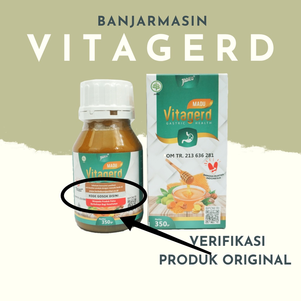 Jual Madu VITAGERD Herbal Obat GERD dan Asam Lambung Original Asli Ori ...
