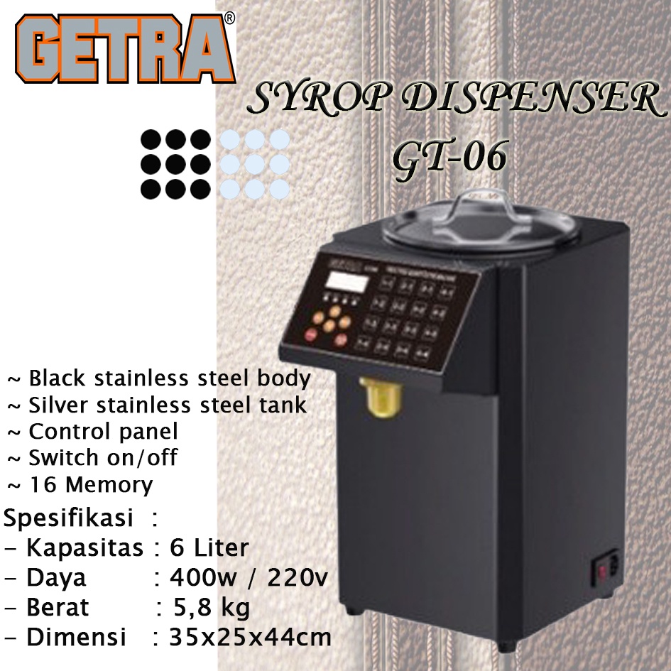 Jual GT-06 Syrup Dispenser GT06 Getra / Getra Syrup Dispenser | Shopee Indonesia