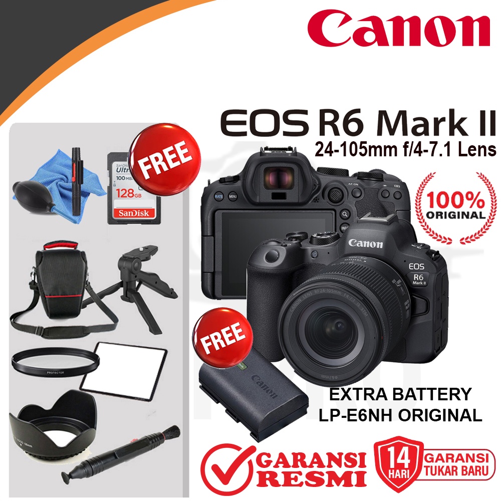 Jual Canon EOS R6 Mark II kit 24-105mm f4-7.1 IS STM Mirrorless Camera ...