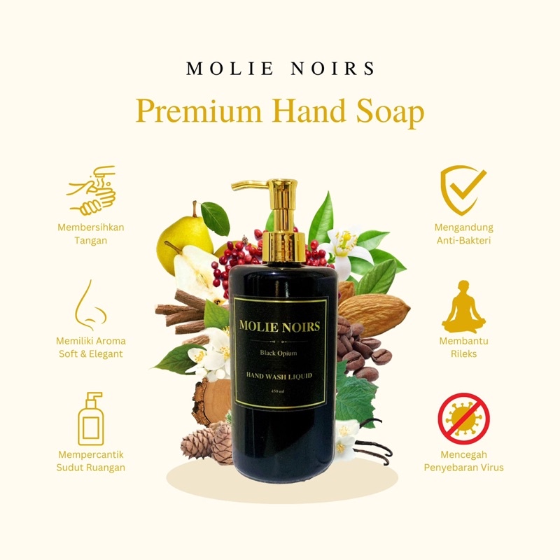 Jual Molie Noirs Black Opium Hand Soap - sabun cuci tangan mewah ...