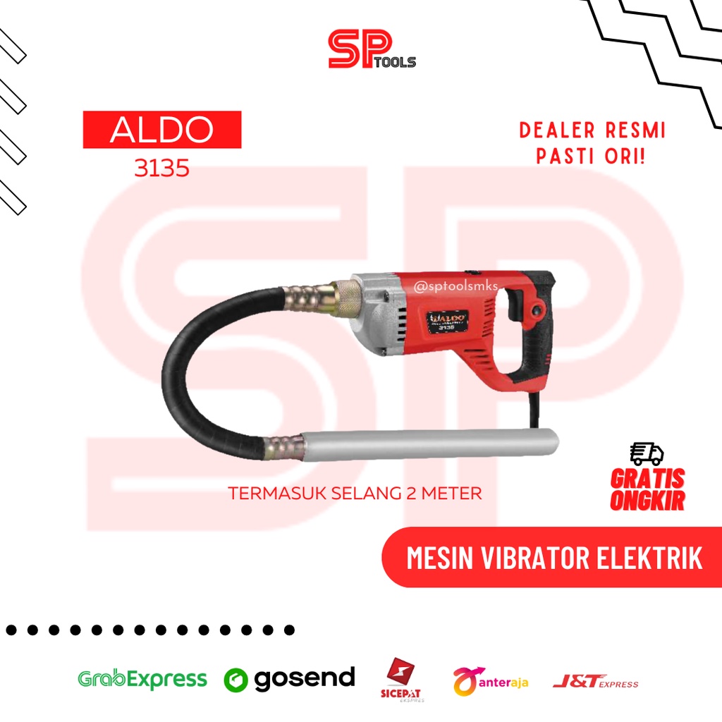 Jual MESIN VIBRATOR BETON / PEMADAT SEMEN ELEKTRIK SELANG 2 METER ALDO ...