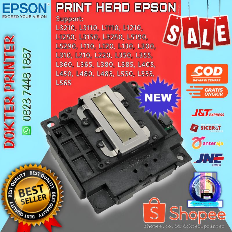 Jual Print Head Epson L120 L310 L210 L220 L350 L360 L550 L555 L565 ...