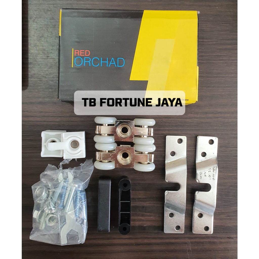 Jual RODA REL PINTU GESER DORONG SET RED ORCHARD / RODA REL PINTU ...