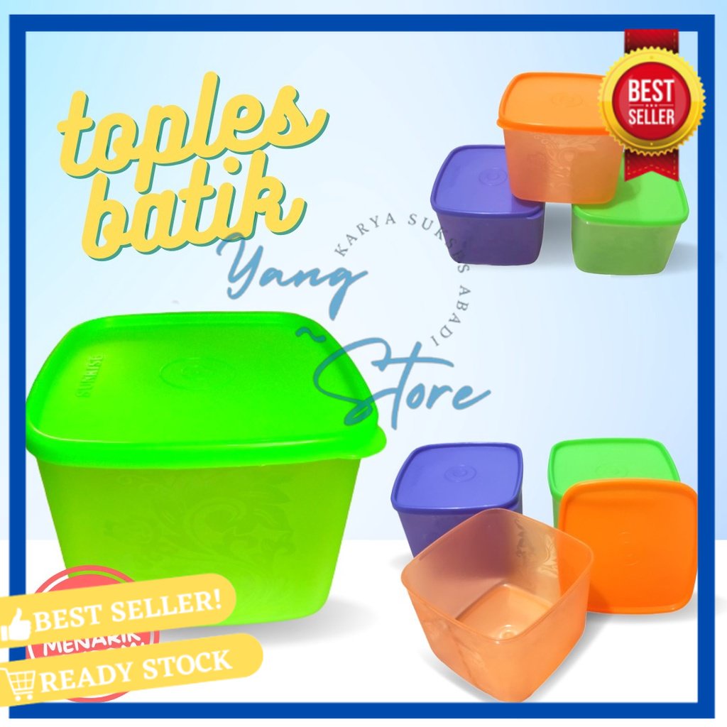 Jual YGS - B214 - Toples Persegi Kue - Toples Motif - Toples Kue ...