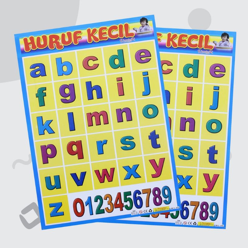 Jual DDS - Poster Seri Lembaran Edukasi Anak Contoh Huruf Kecil Besar ...