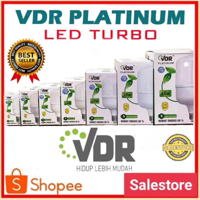 Jual LAMPU LED VDR PLATINUM TURBO 5W/9W/13W/18W/28W/38W/48W | Shopee Indonesia