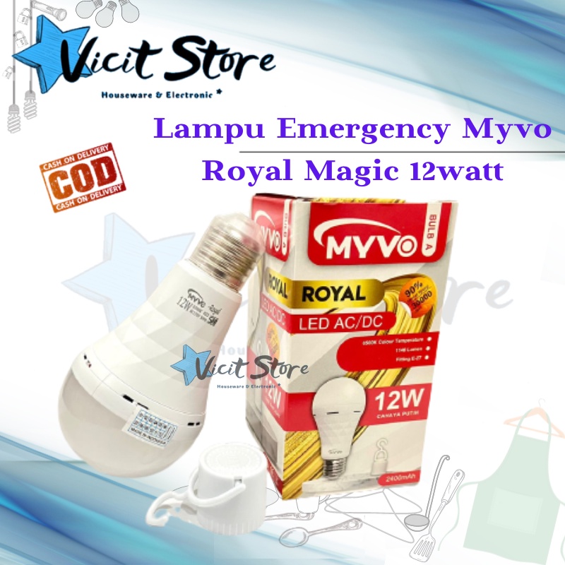 Jual Lampu Led Emergency Myvo Royal Magic 12watt + Fitting / Lampu Darurat | Shopee Indonesia