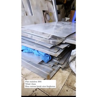 Jual Plat stainless steel 8mm, SUS 304 | Tebal 0.8cm | bisa CUSTOM ...