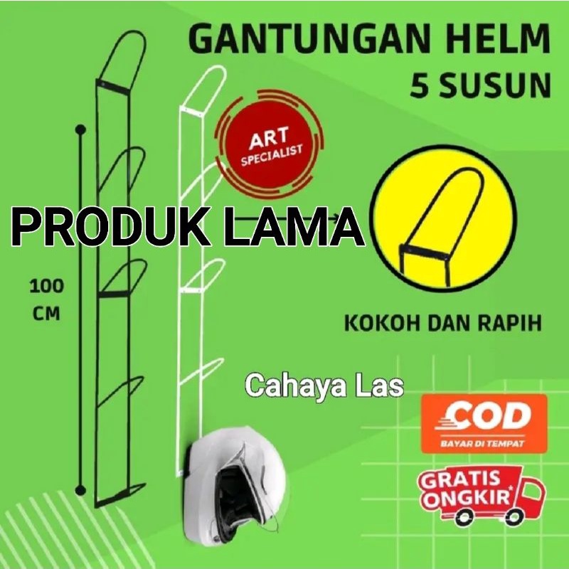 Jual RAK HELM BESI 5 SUSUN/Rak helm minimalis/Rak helm Terlaris ...