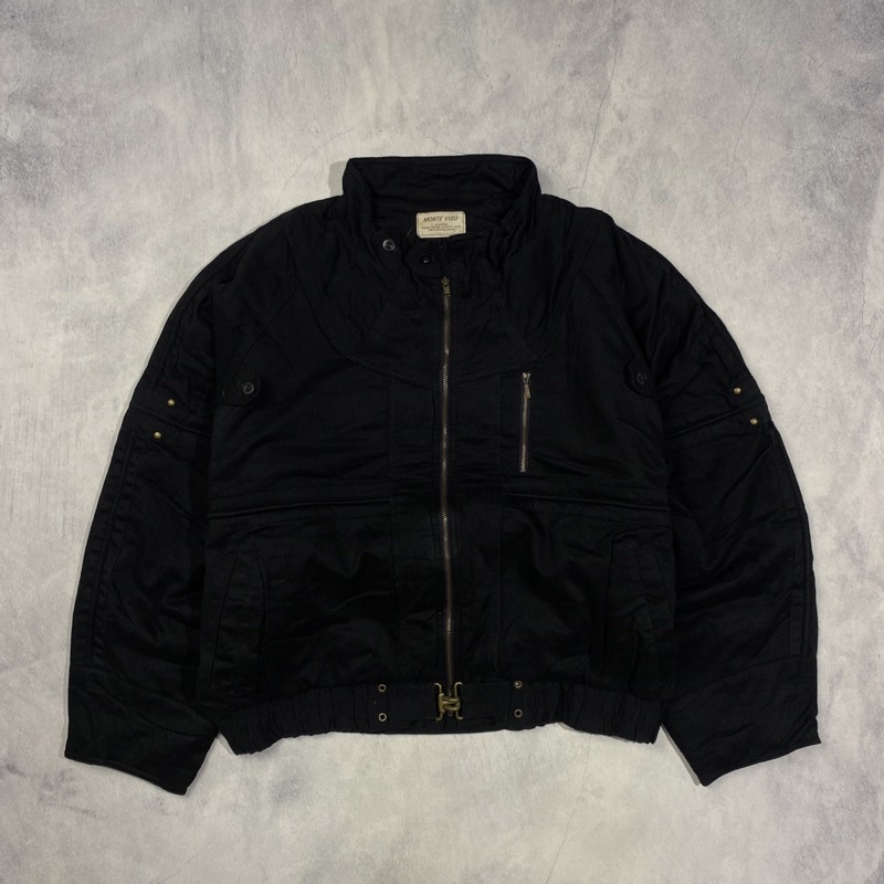 Jual Vintage Monte Viso Canvas Flight Jacket Oversize Thrift Casual ...