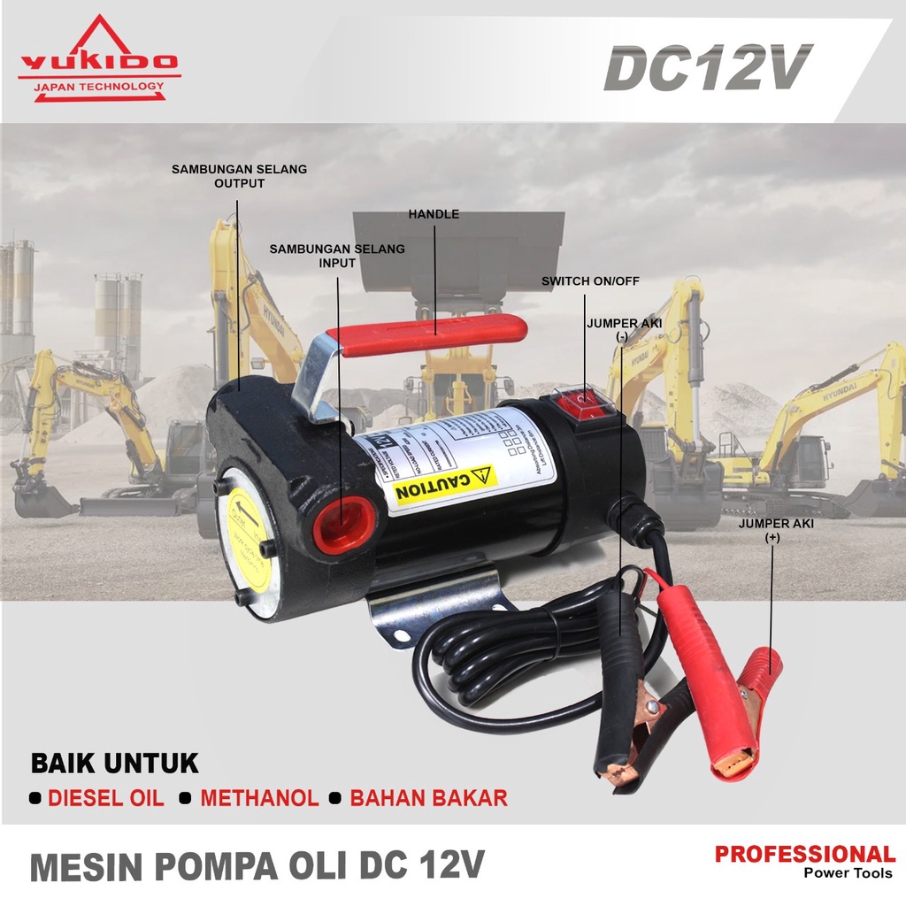 Jual YUKIDO Pompa Minyak Stanlis DC 12Volt Electrik Diesel Transfer ...