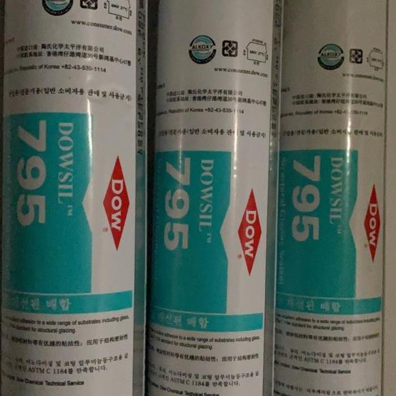 Jual DowSil 795 Structural Glazing Sealant Lem Kaca Material Black Dow ...