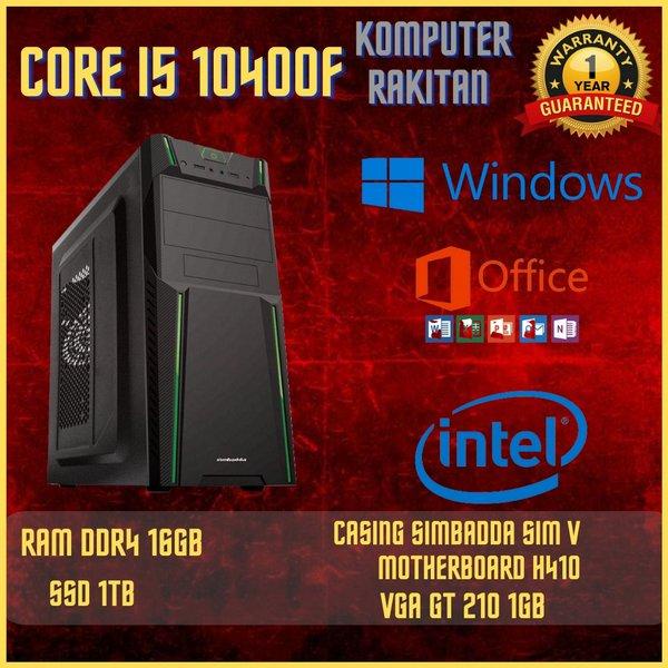 Jual Pc Cpu Komputer Rakitan I5 10400F Ddr4 16Gb Ssd 1Tb Mb H410 Vga Gt210 1Gb | Shopee Indonesia