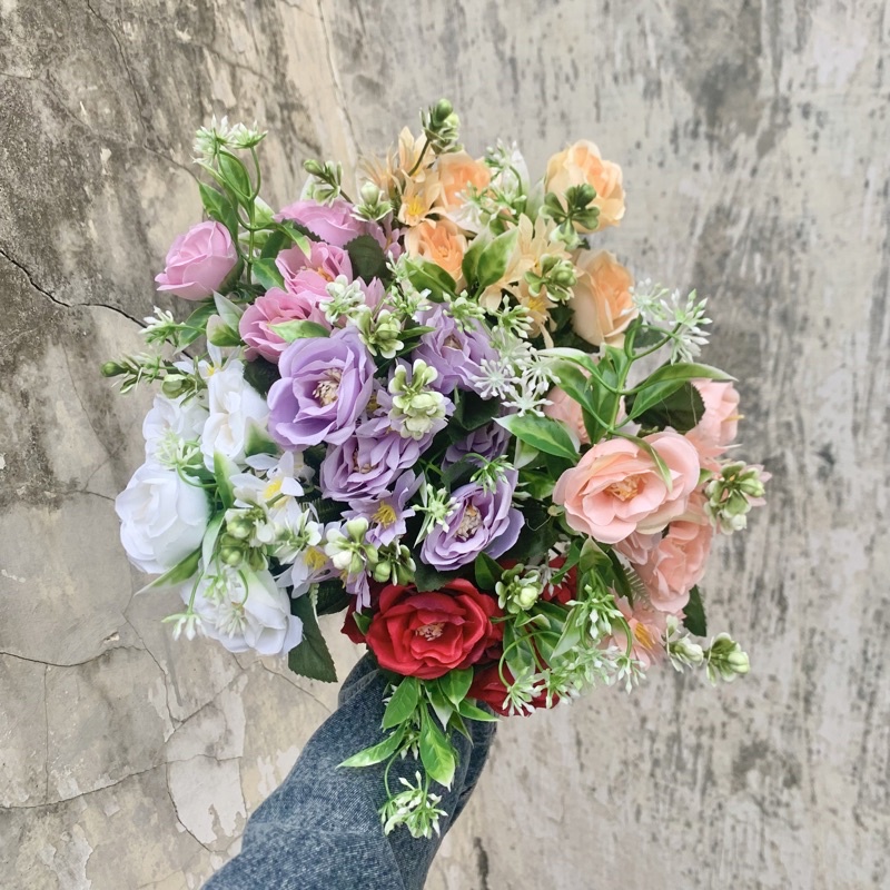 Jual BUNGA PEONY MINI MIX CRYSAN / BUNGA ARTIFICIAL / BUNGA BUKET ...