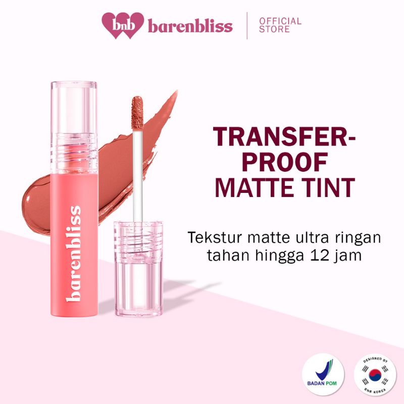 Jual BARENBLISS LIP MATTE TINT TRANSFERPROOF | Shopee Indonesia