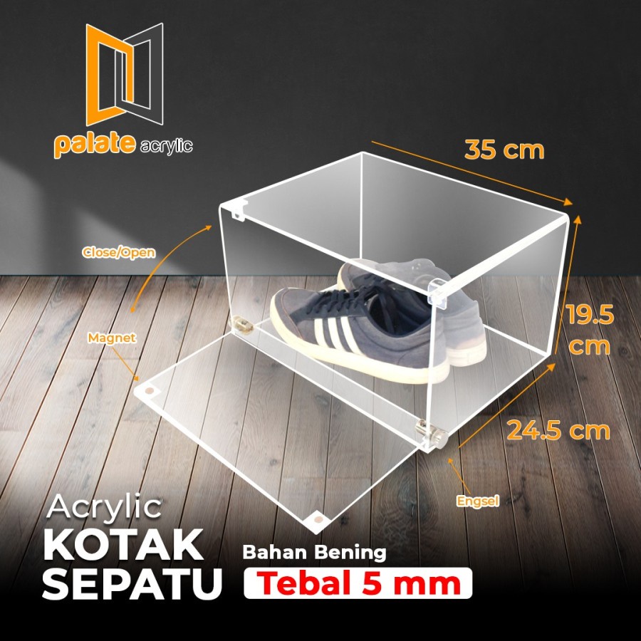 Jual AKRILIK BOX SEPATU PREMIUM / ACRYLIC / TEMPAT SEPATU / KOTAK ...