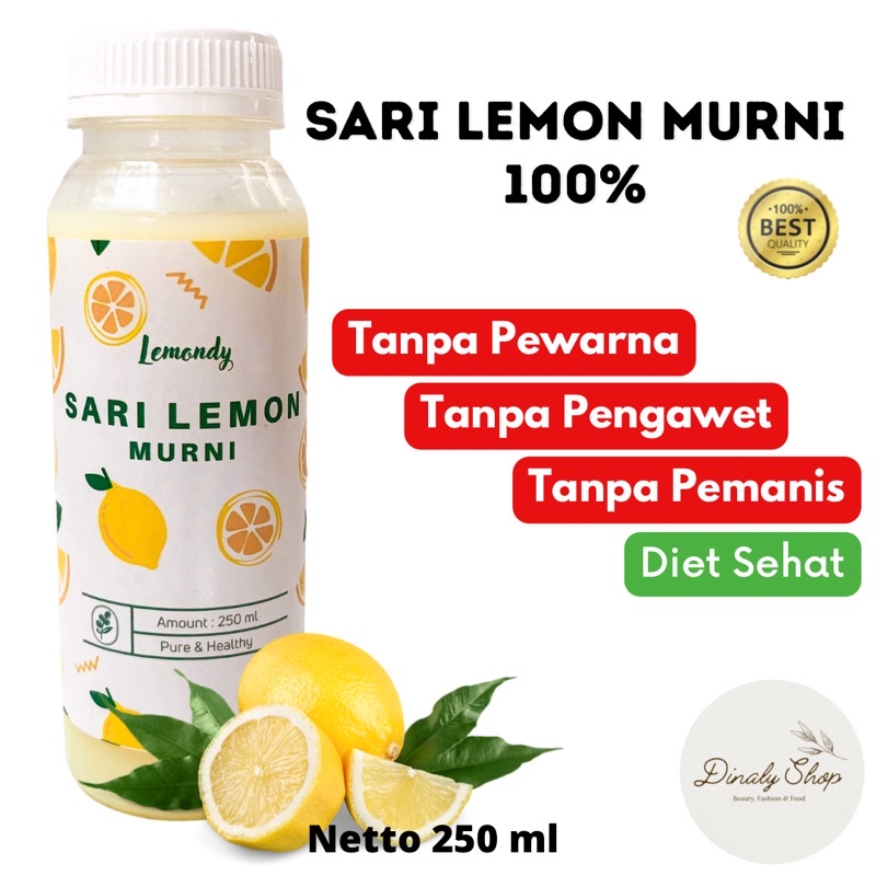 Jual SARI LEMON MURNI 250ML | FRESH LEMON JUICE | NATURAL HEALTHY DRINK ...